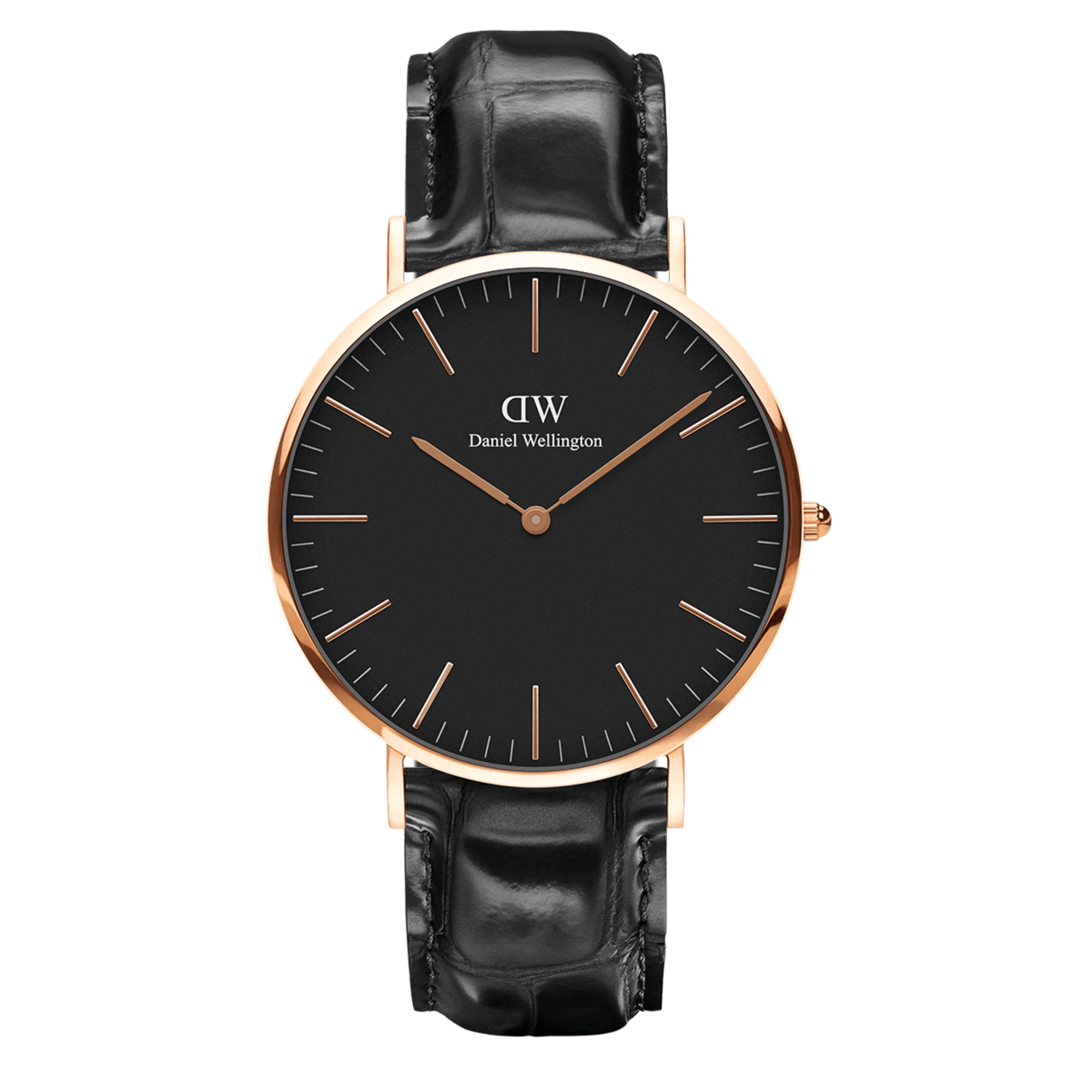 Reading - Black men's watch with rose gold 40mm | DW